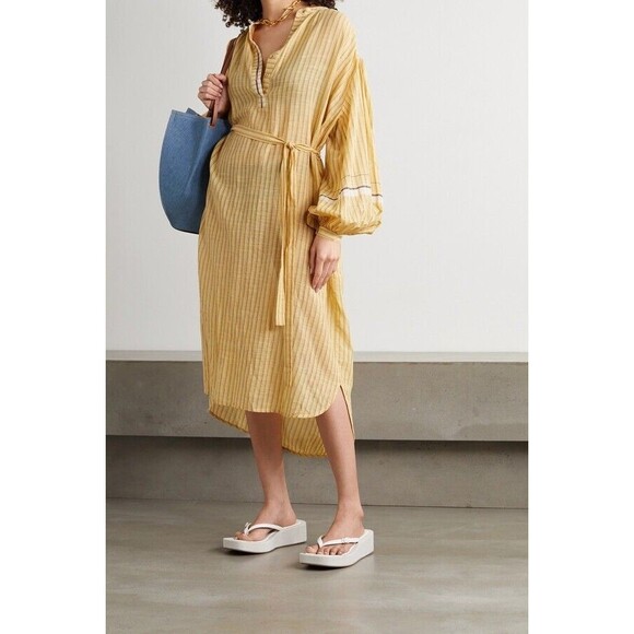 Ulla Johnson | Dresses | Ulla Johnson Rabea Midi Dress Striped Printed ...